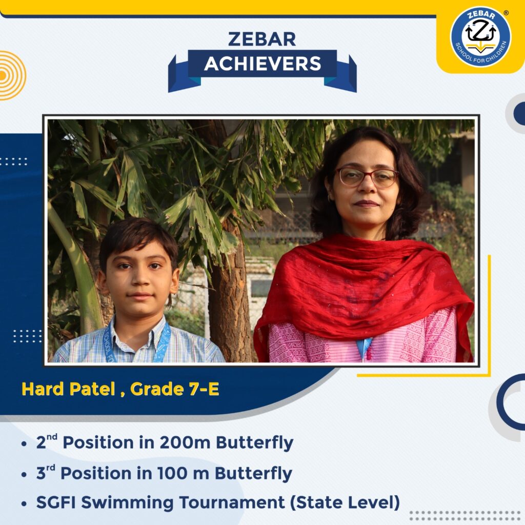 Hard Patel from Class 7E secured 2nd postion in 200m and 3rd Position ...