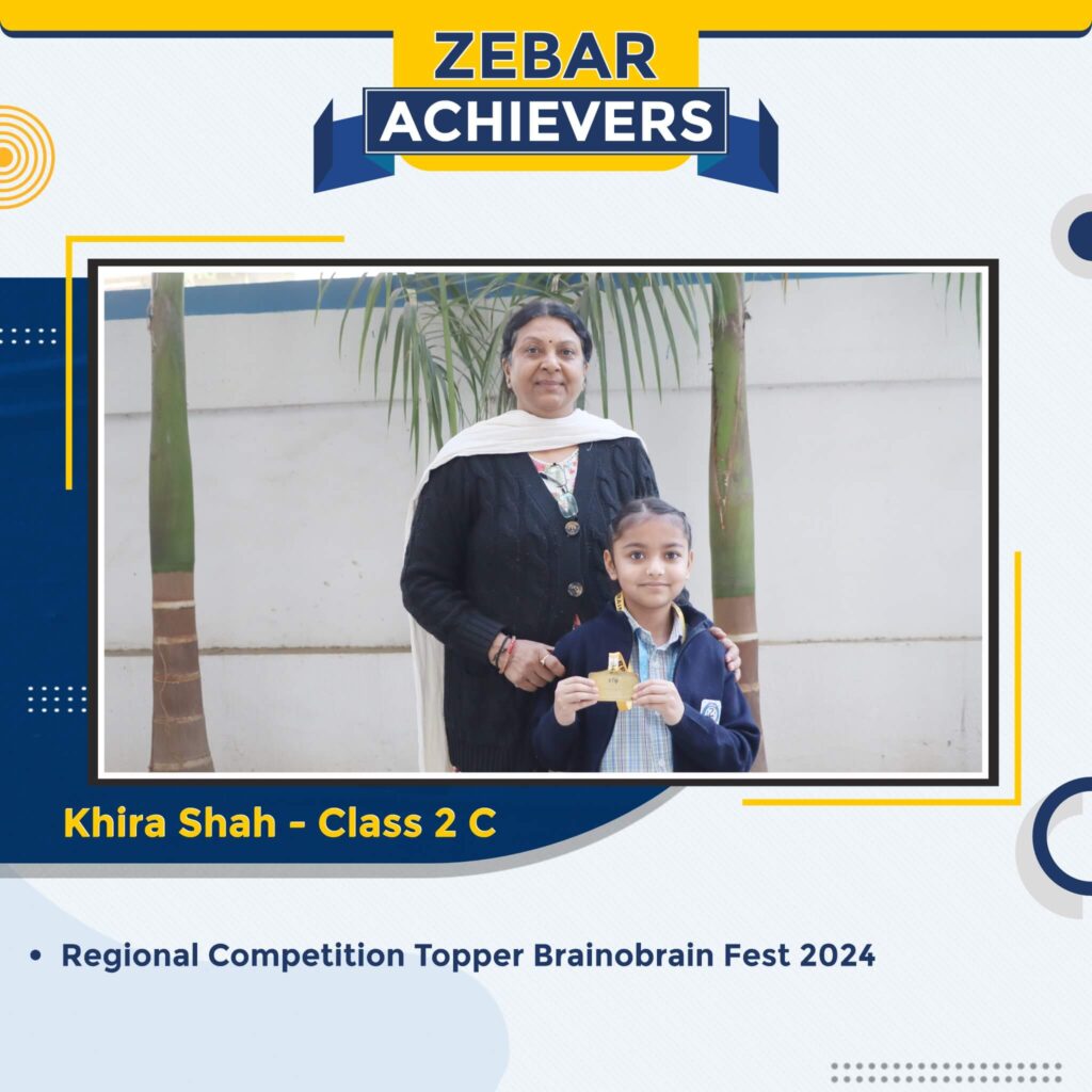Khira Shah Excels as Regional Topper in Brainobrain Fest 2024