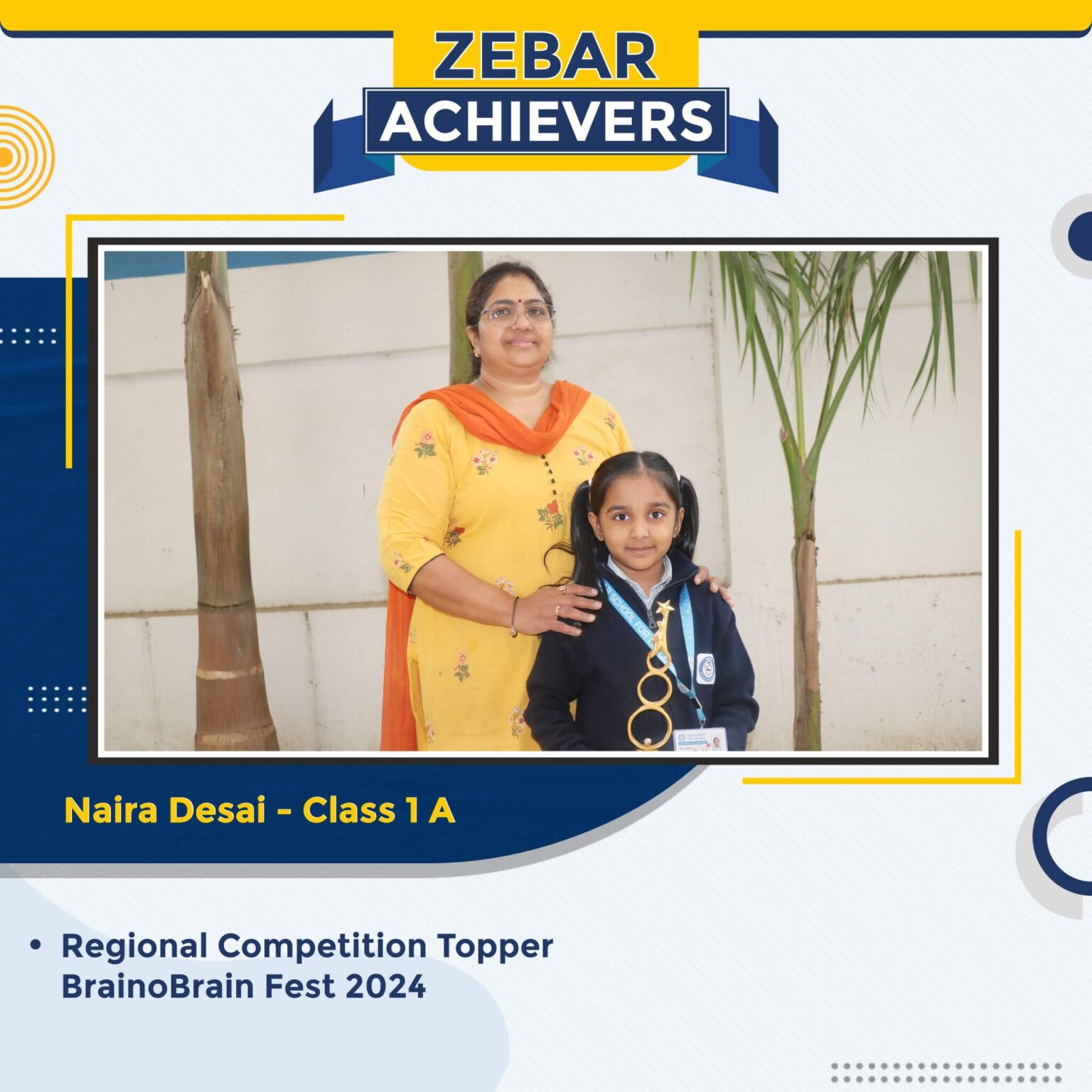 Naira Desai Tops Regional Competition in Brainobrain Fest 2024