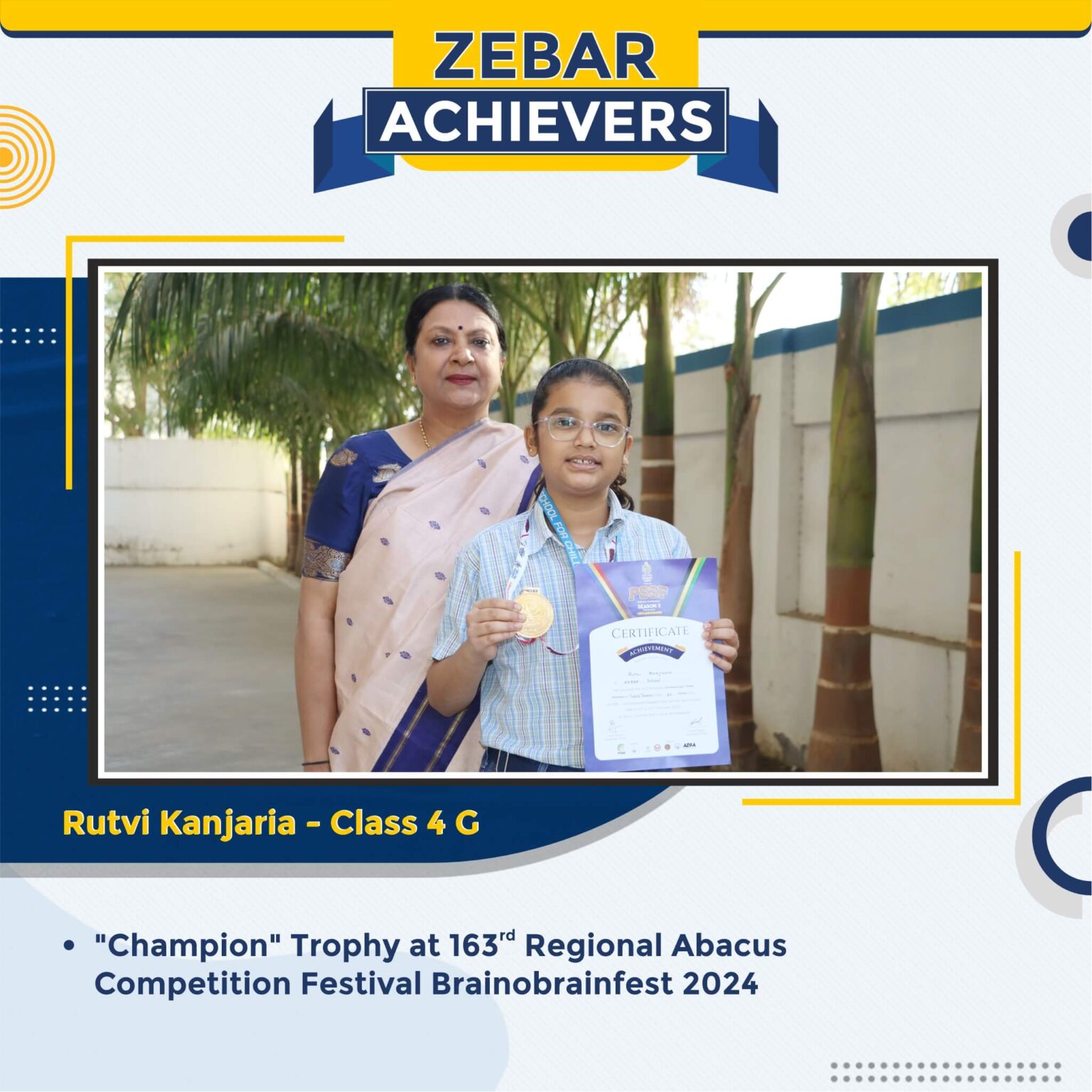 Rutvi Kanjaria Crowned Champion at Brainobrainfest 2024!